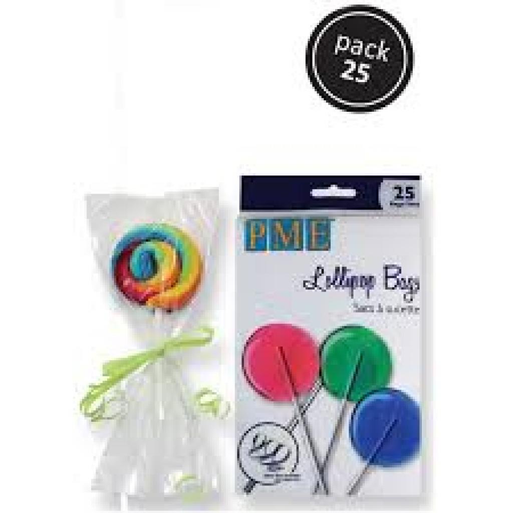 PME Clear Cake Pop Bags 25 with Silver Ties | Party Party