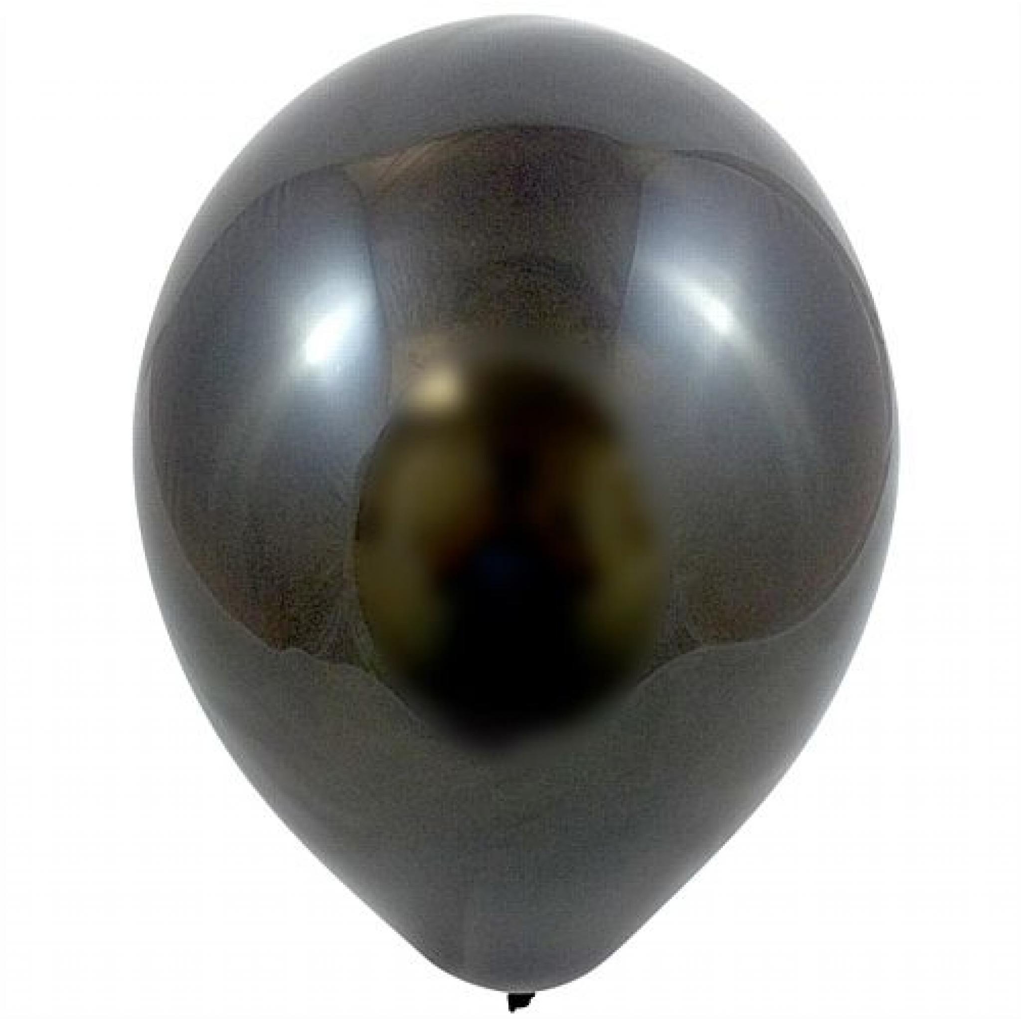 Met Black 12 inch Latex Balloon 50 pcs | Party Party