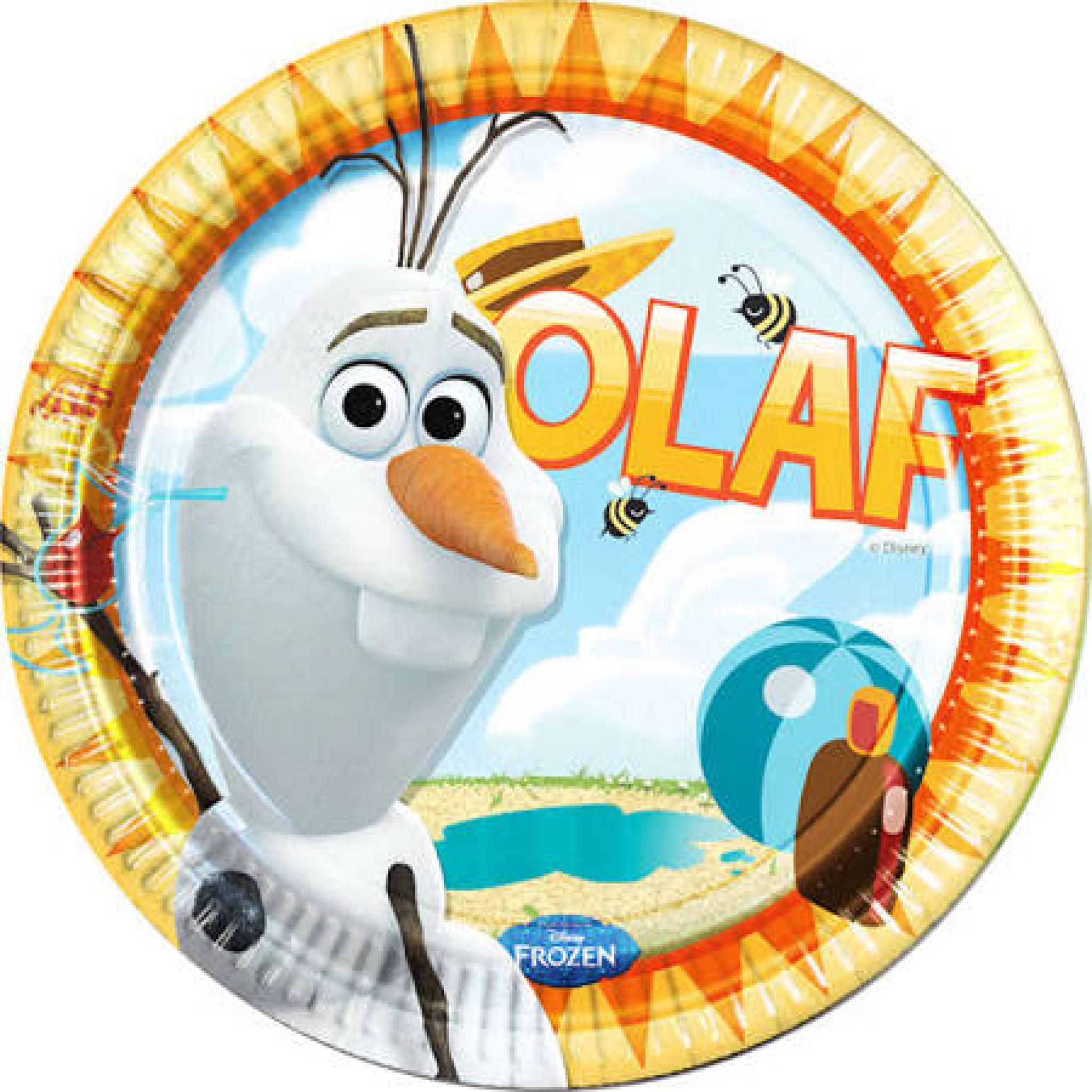 8 Olaf Summer Paper Plates 23cm | Party Party