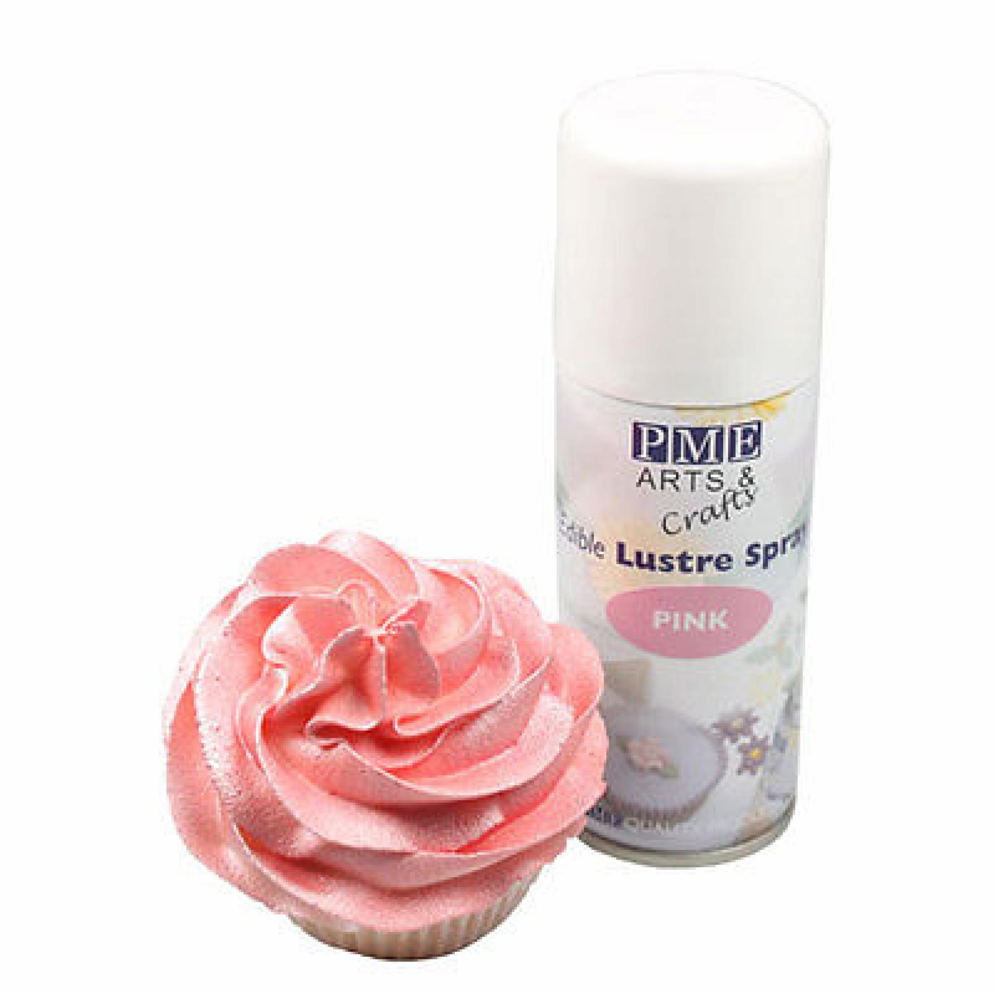 PME Pink Edible Lustre Spray 100ml | Party Party