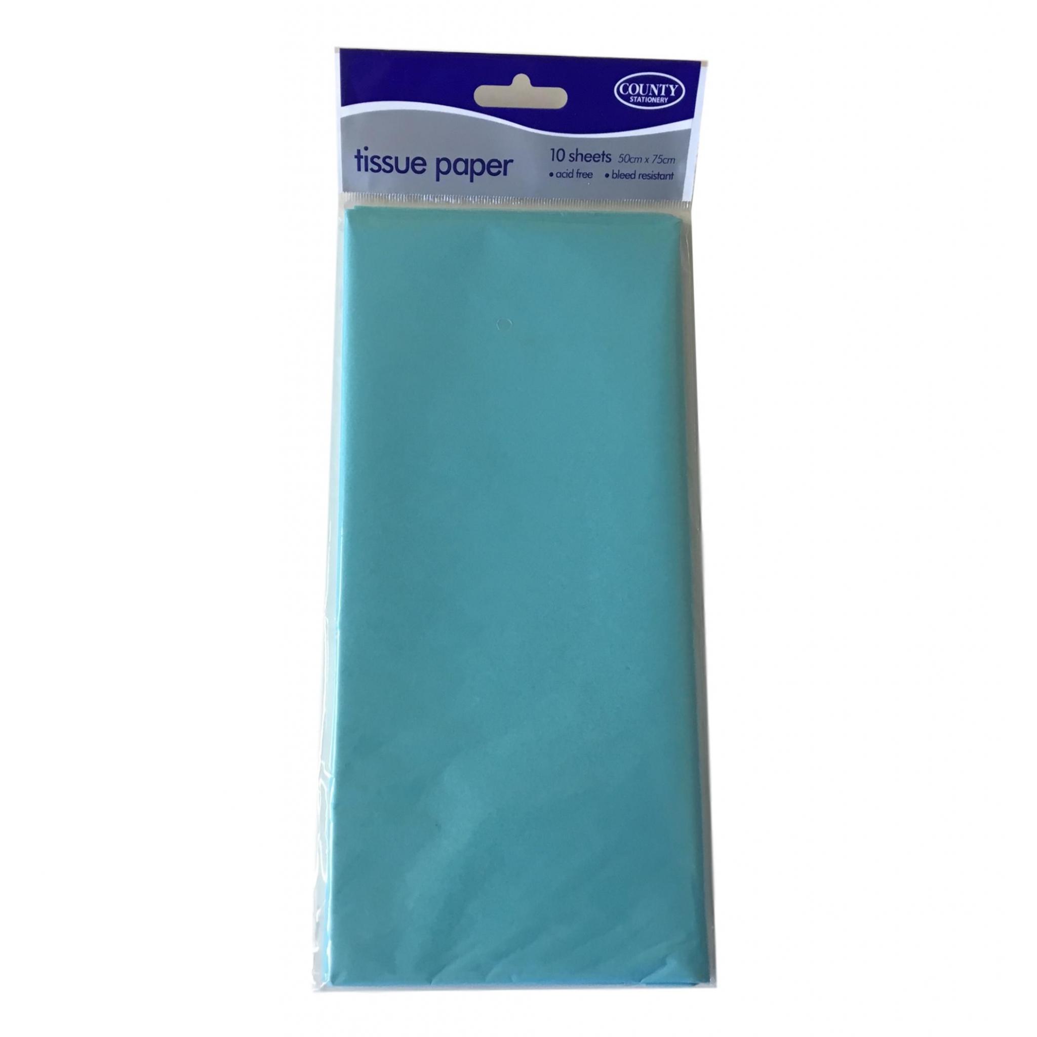 Turquoise Tissue Paper 10 sheets 50 x 75cm | Party Party