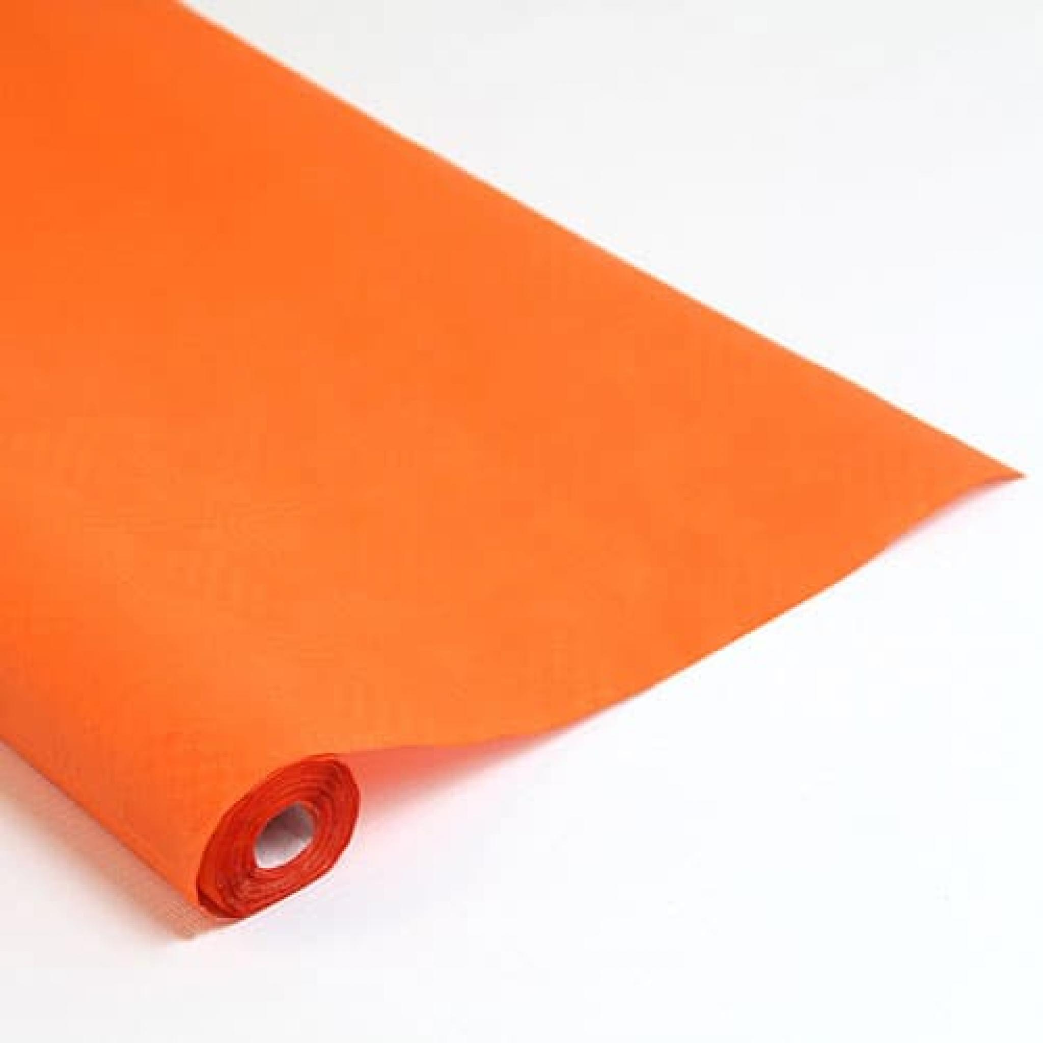 Damask Banqueting Roll 118 x 7m Orange Paper | Party Party